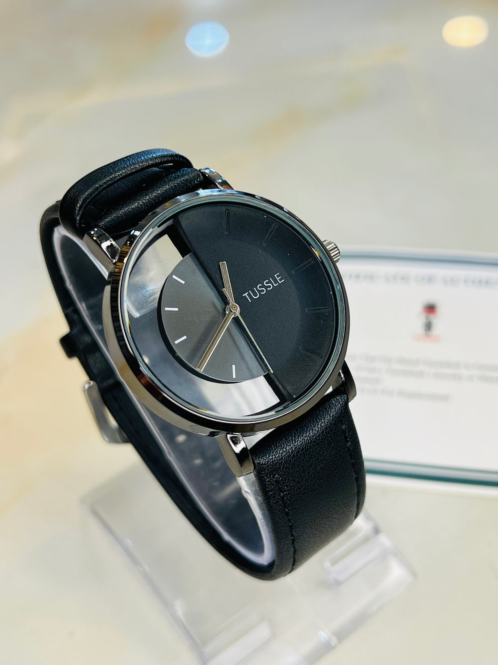 All Black Tussle Half Dial Watch – TUSSLEHUB