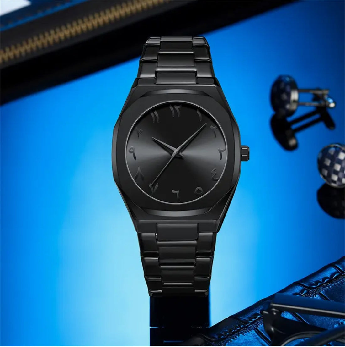 Black Arabic Stainless Steel Aura Watch – TUSSLEHUB