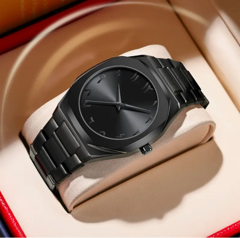 Black Arabic Stainless Steel Aura Watch – TUSSLEHUB