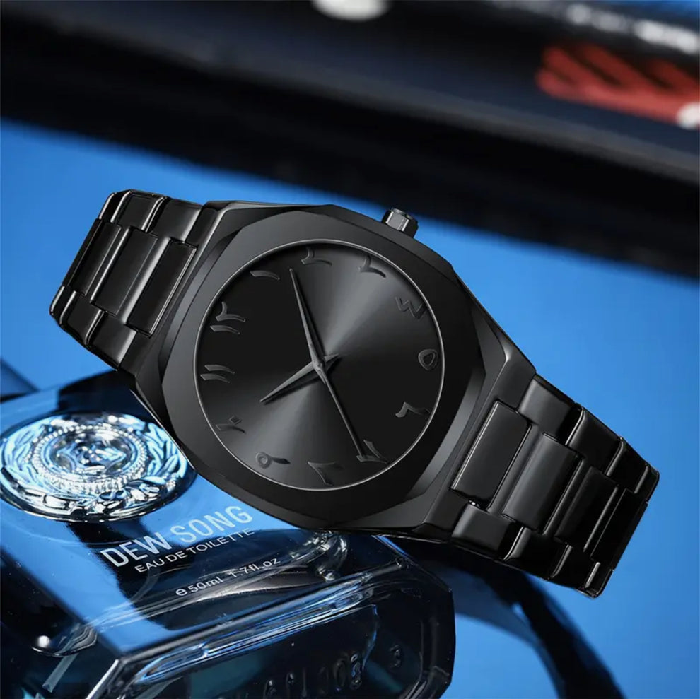 Black Arabic Stainless Steel Aura Watch – TUSSLEHUB